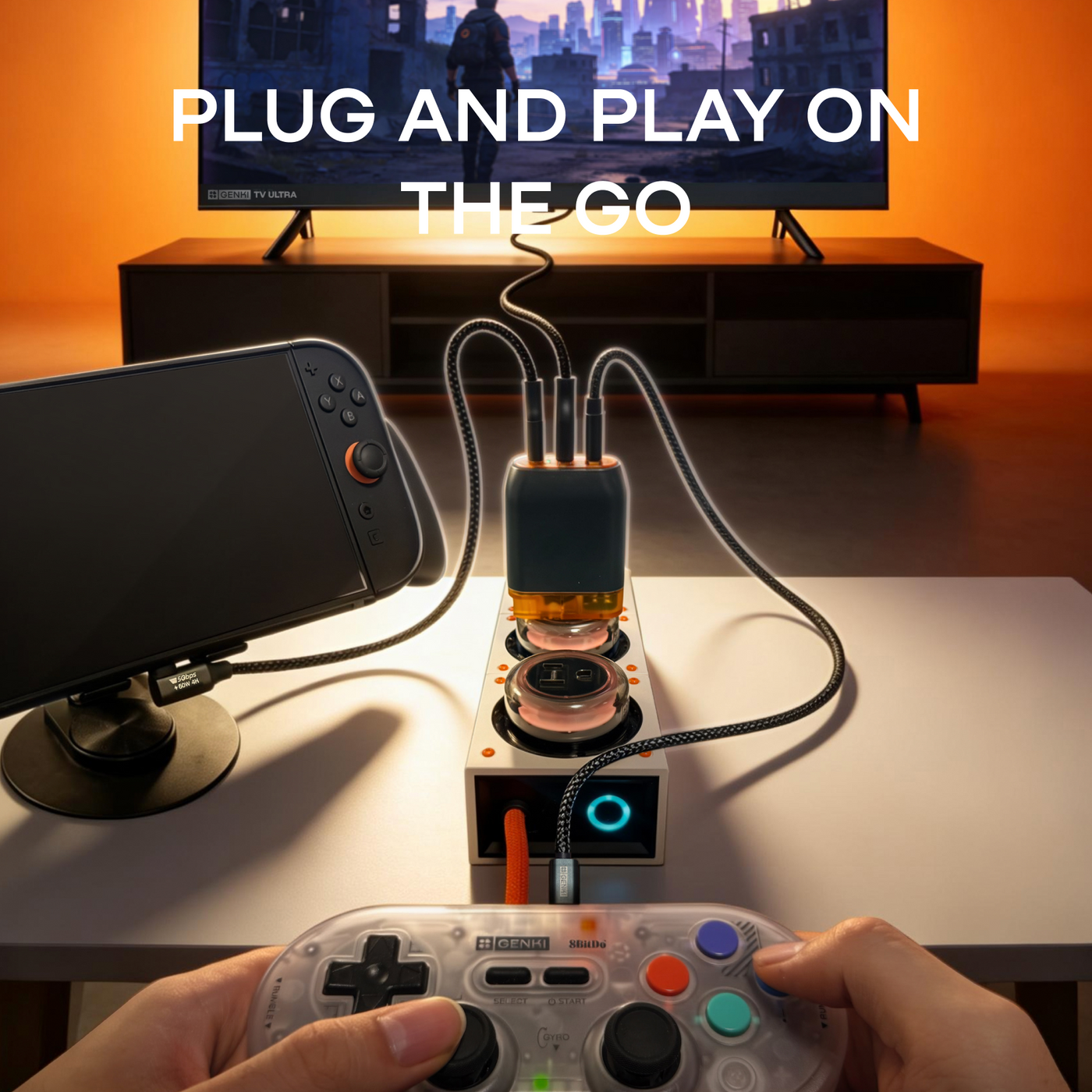 Covert Dock 3 — Portable 65W Nintendo Switch 2 Dock | Genki
